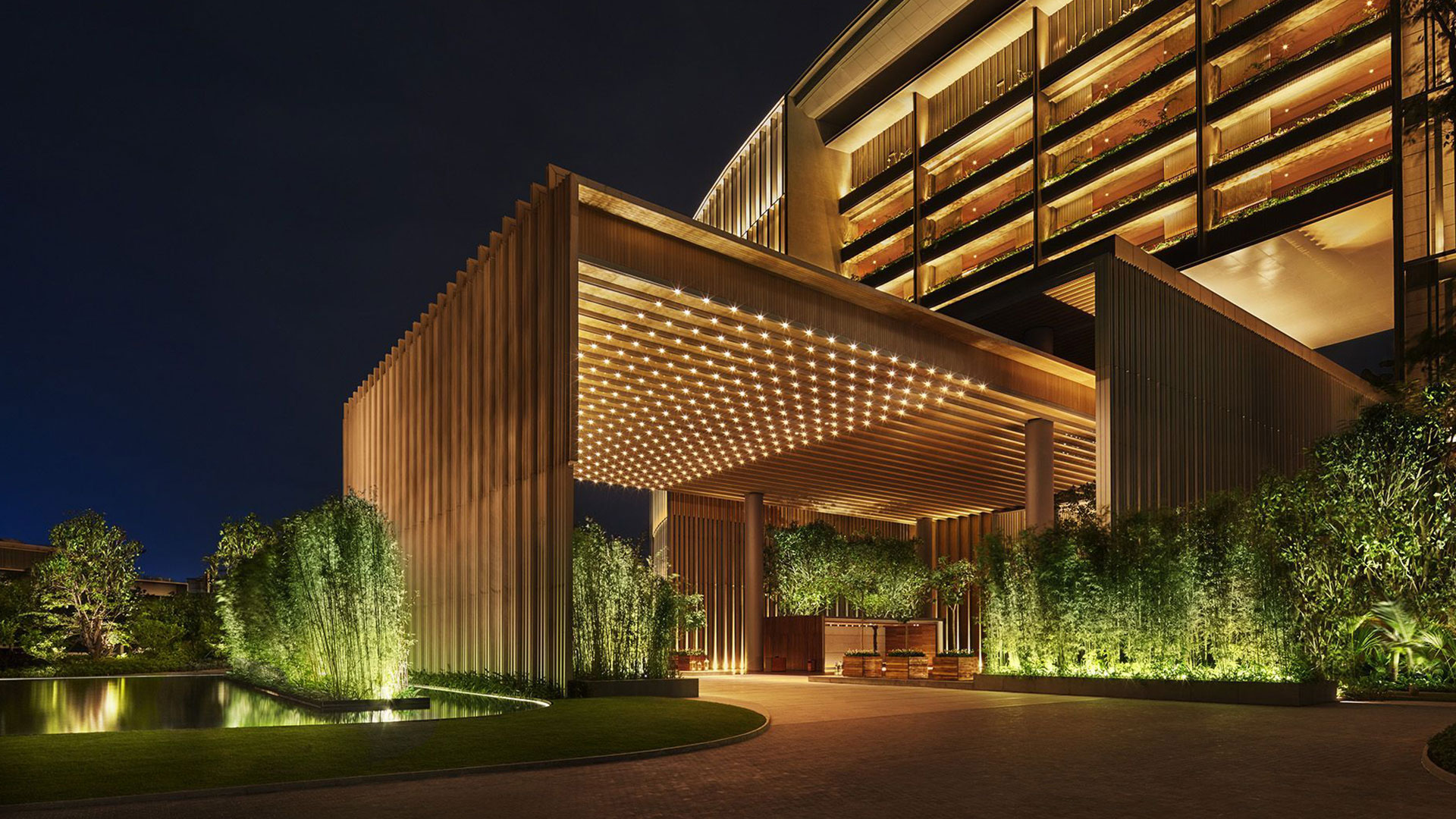 Hotel Entrance Landscape